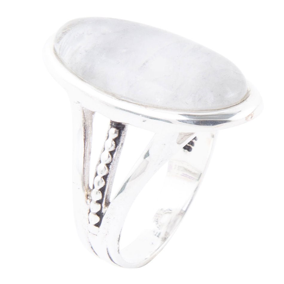 Grey Quartz and Sterling Silver Oval Ring – Barse Jewelry