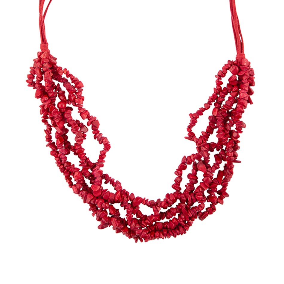 Six Strand Red Magnesite Necklace – Barse Jewelry
