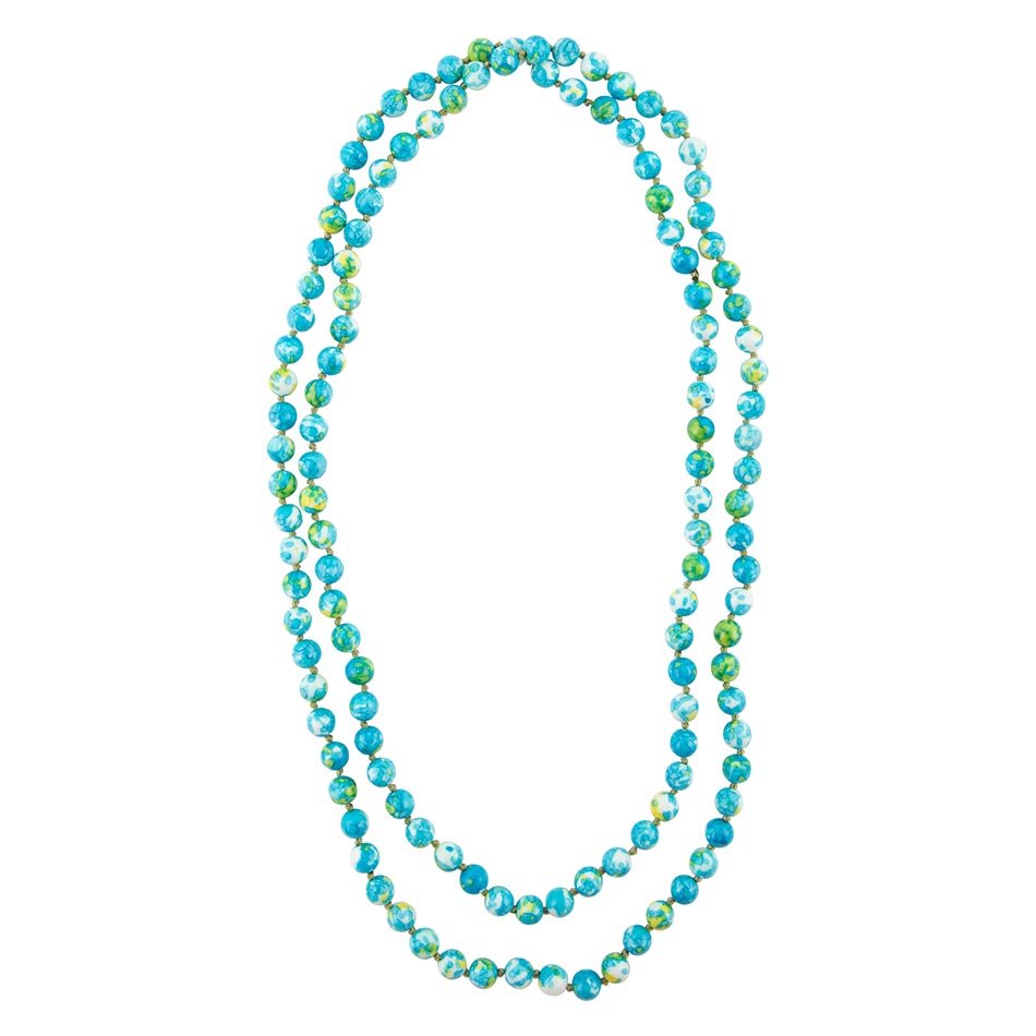 Immeasurable Ocean jade Blue Knotted Necklace – Barse Jewelry