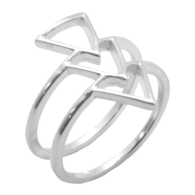 Go Triangle Sterling Silver Ring – Barse Jewelry