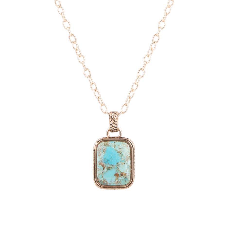 Credence Genuine Turquoise Pendant Necklace – Barse Jewelry